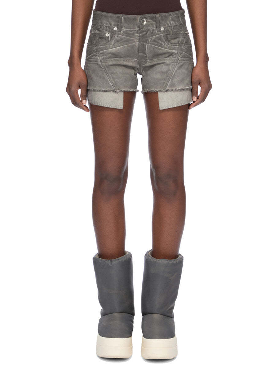 RICK OWENS Rick Owens Drkshdw Denim Shorts with Belt Loops and Multiple Pockets